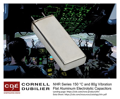 Flat aluminum electrolytic capacitors withstand 150° C and 80 g ...