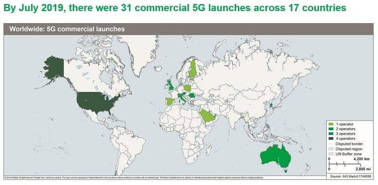 30+ commercial 5G services launched by end of Q2 2019 | Electronics360