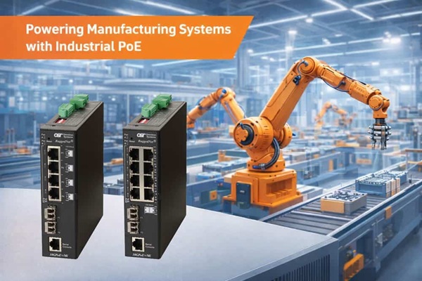 Industrial PoE switches for robotic manufacturing networks | Electronics360
