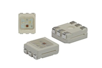 Vishay Intertechnology RGB LED in PLCC-6 package provides independent ...